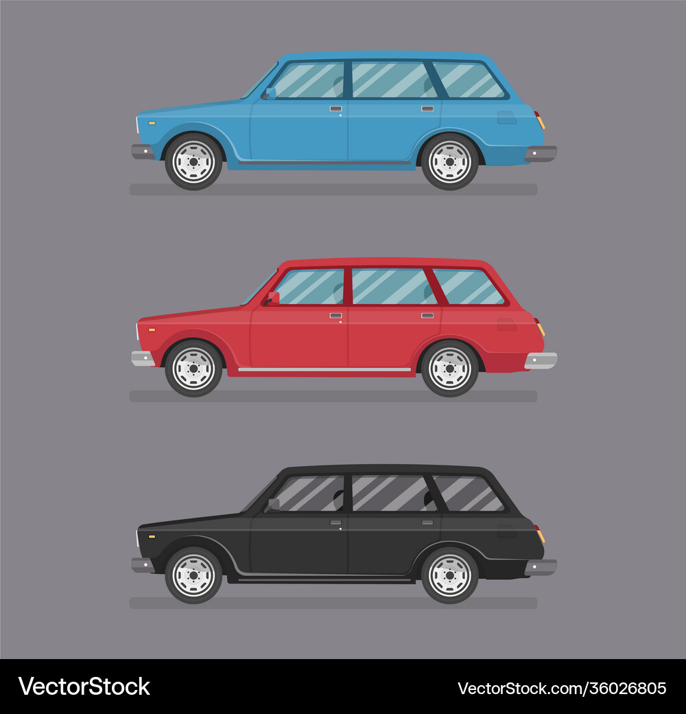 Cartoon hatchback car icon logo template Vector Image