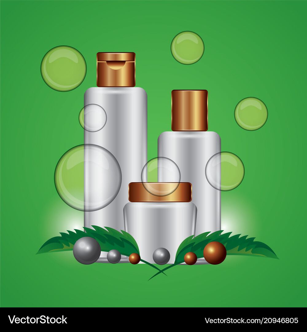 Cosmetics makeup template Royalty Free Vector Image