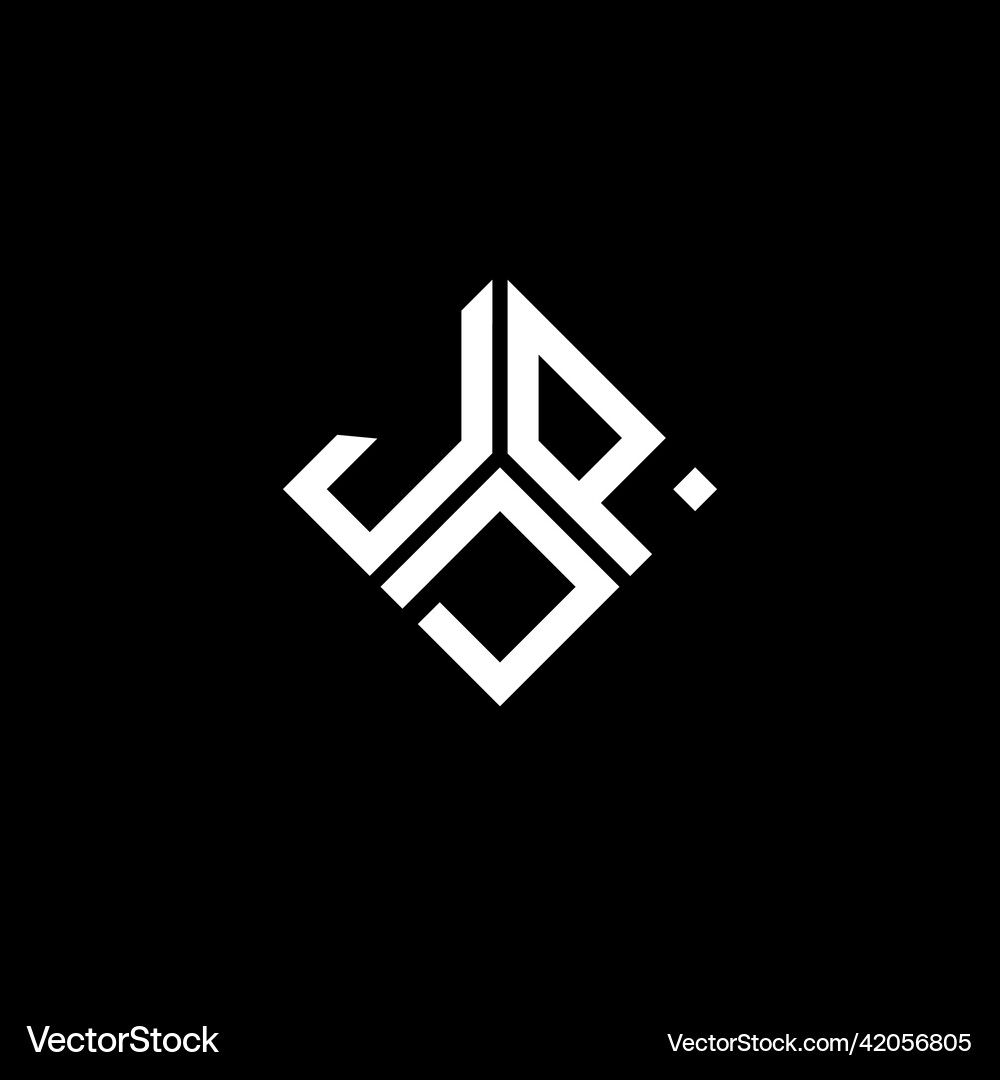 Jdp letter logo design on black background Vector Image