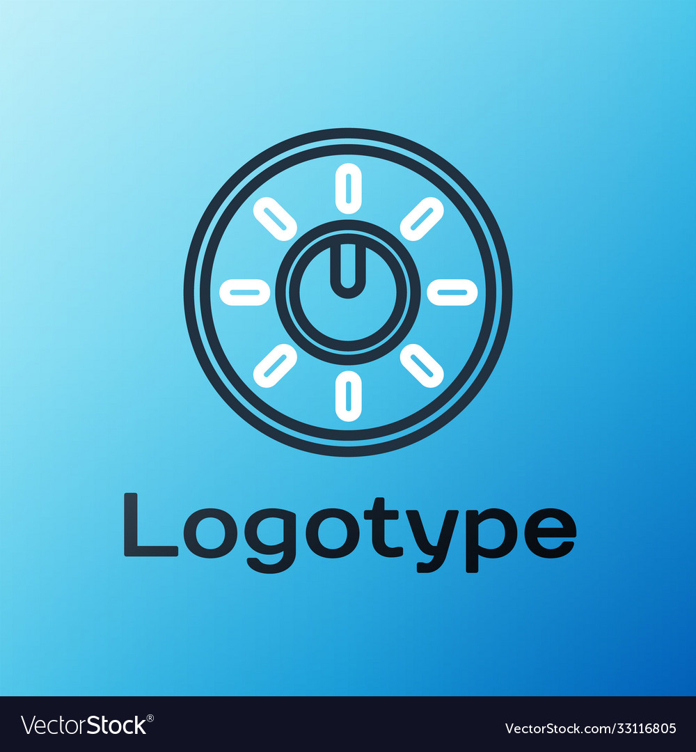 Line dial knob level technology settings icon Vector Image Line dial knob level technology settings icon Vector Image