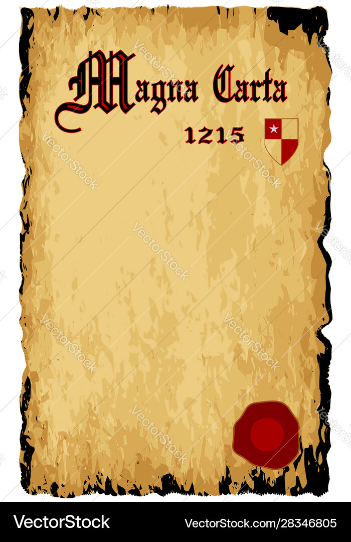 Magna Carta Old Paper Texture Royalty Free Vector Image