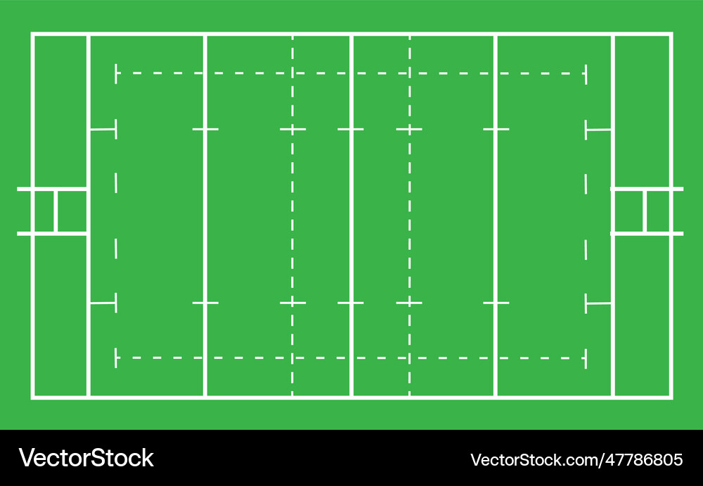 Rugby field icon with marking from Royalty Free Vector Image