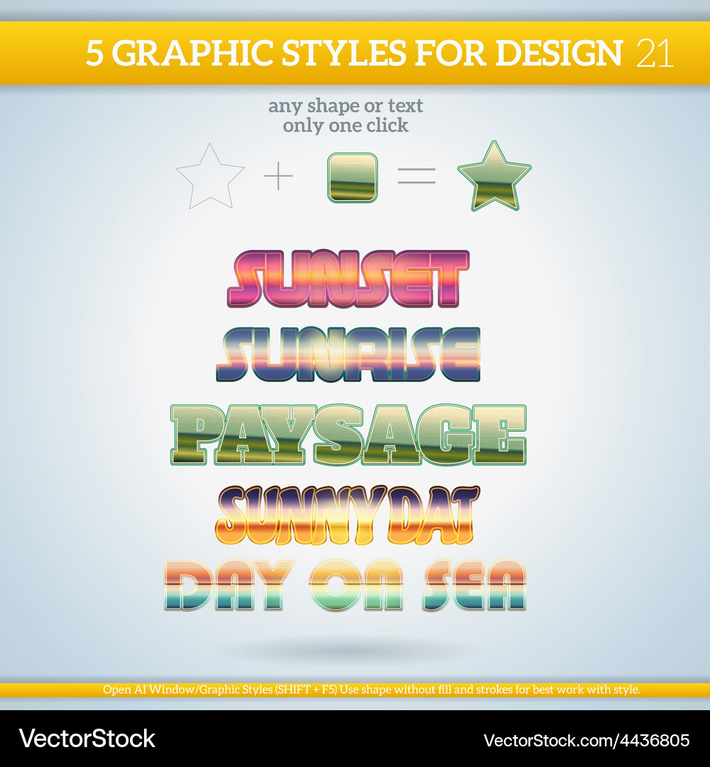 Set of various graphic styles for design Vector Image