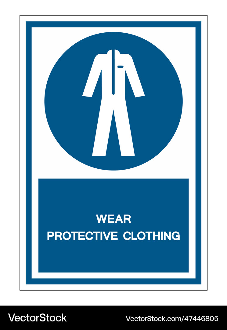 Wear protective clothing symbol sign isolate Vector Image