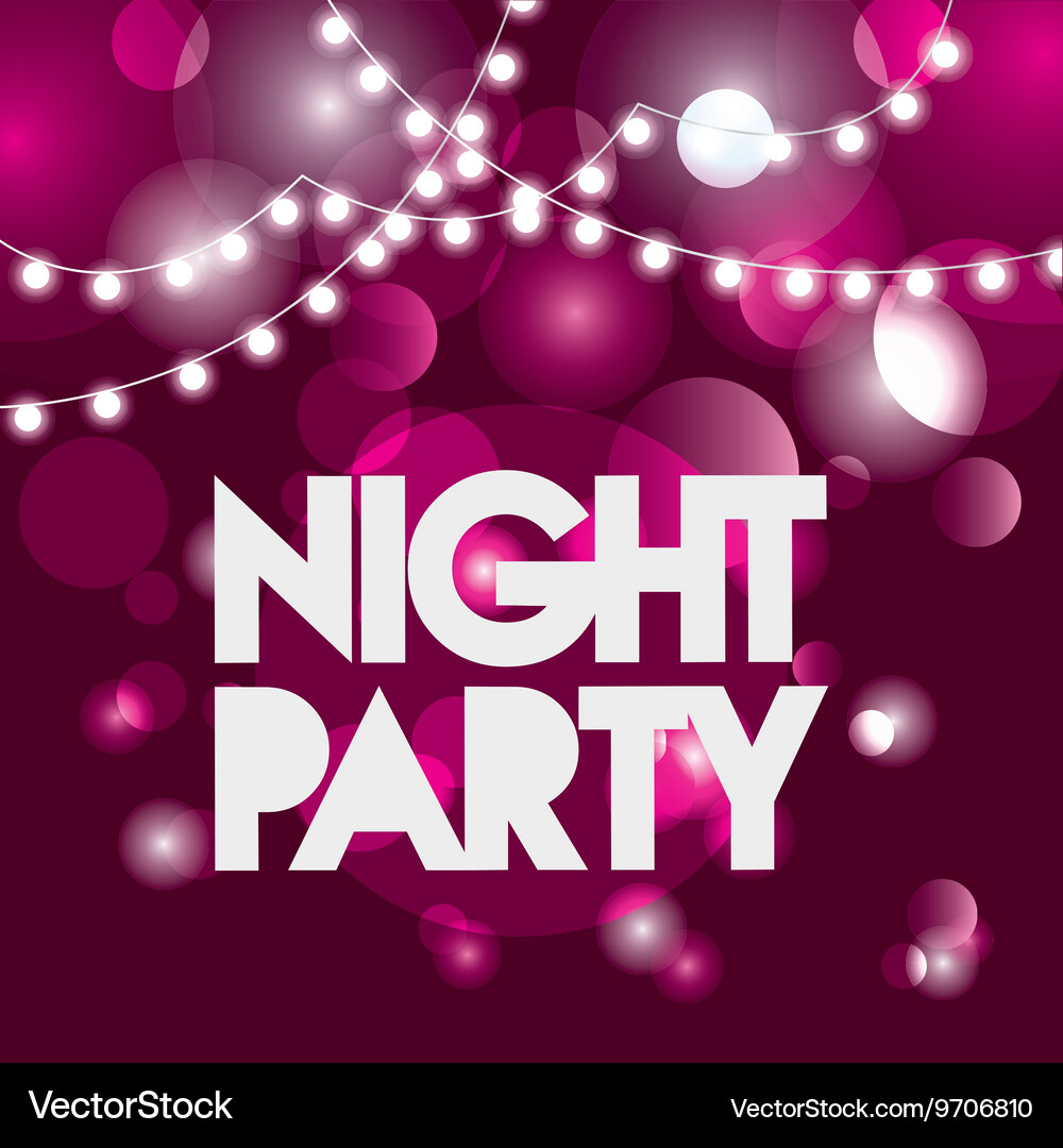 Advertising icon night party and disco Royalty Free Vector