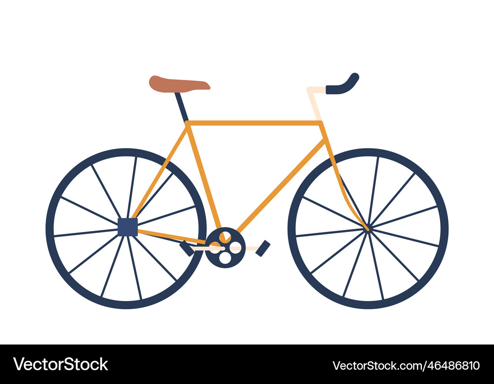 Bicycle two-wheeled mode of eco-friendly Vector Image