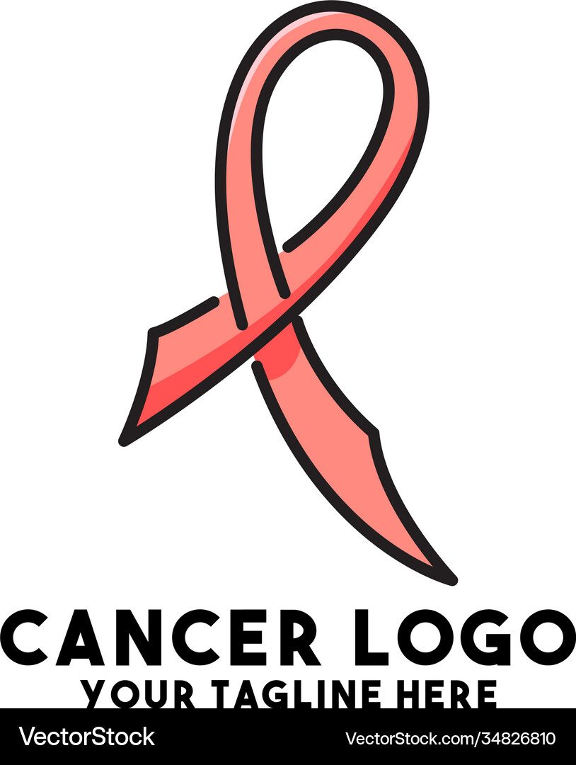 Cancer logo design concept modern Royalty Free Vector Image