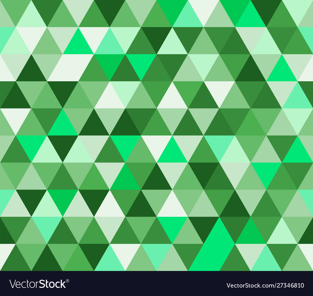 Green triangular seamless pattern geometric Vector Image