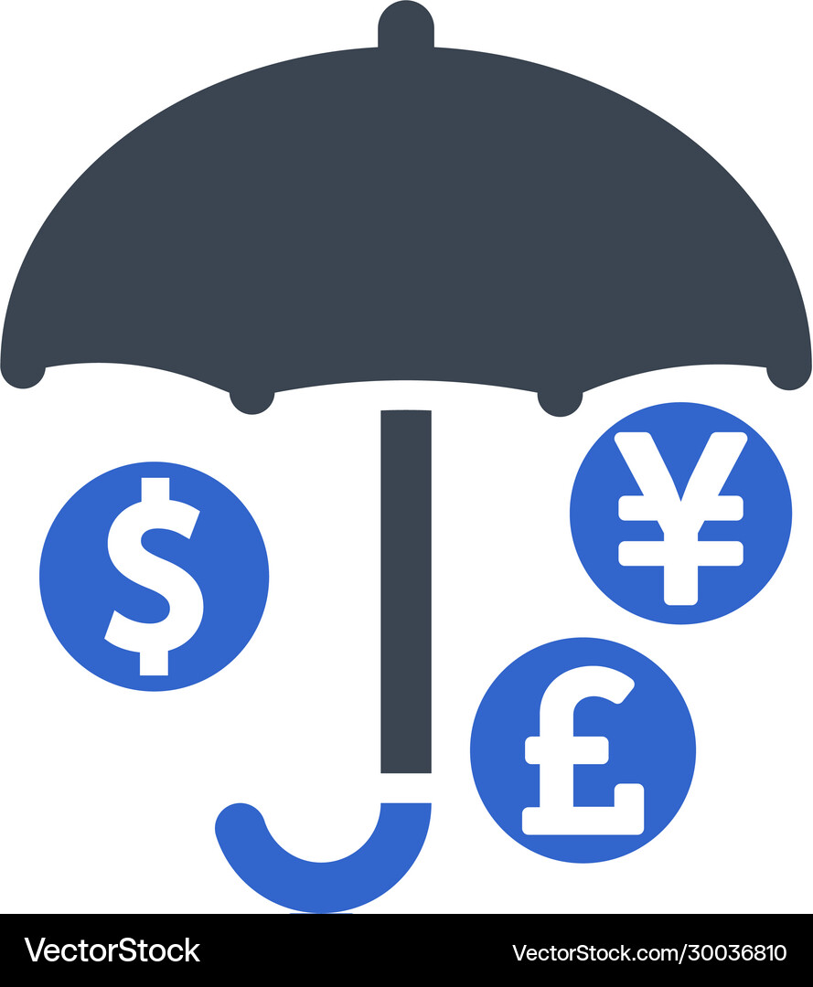 Investment insurance icon Royalty Free Vector Image