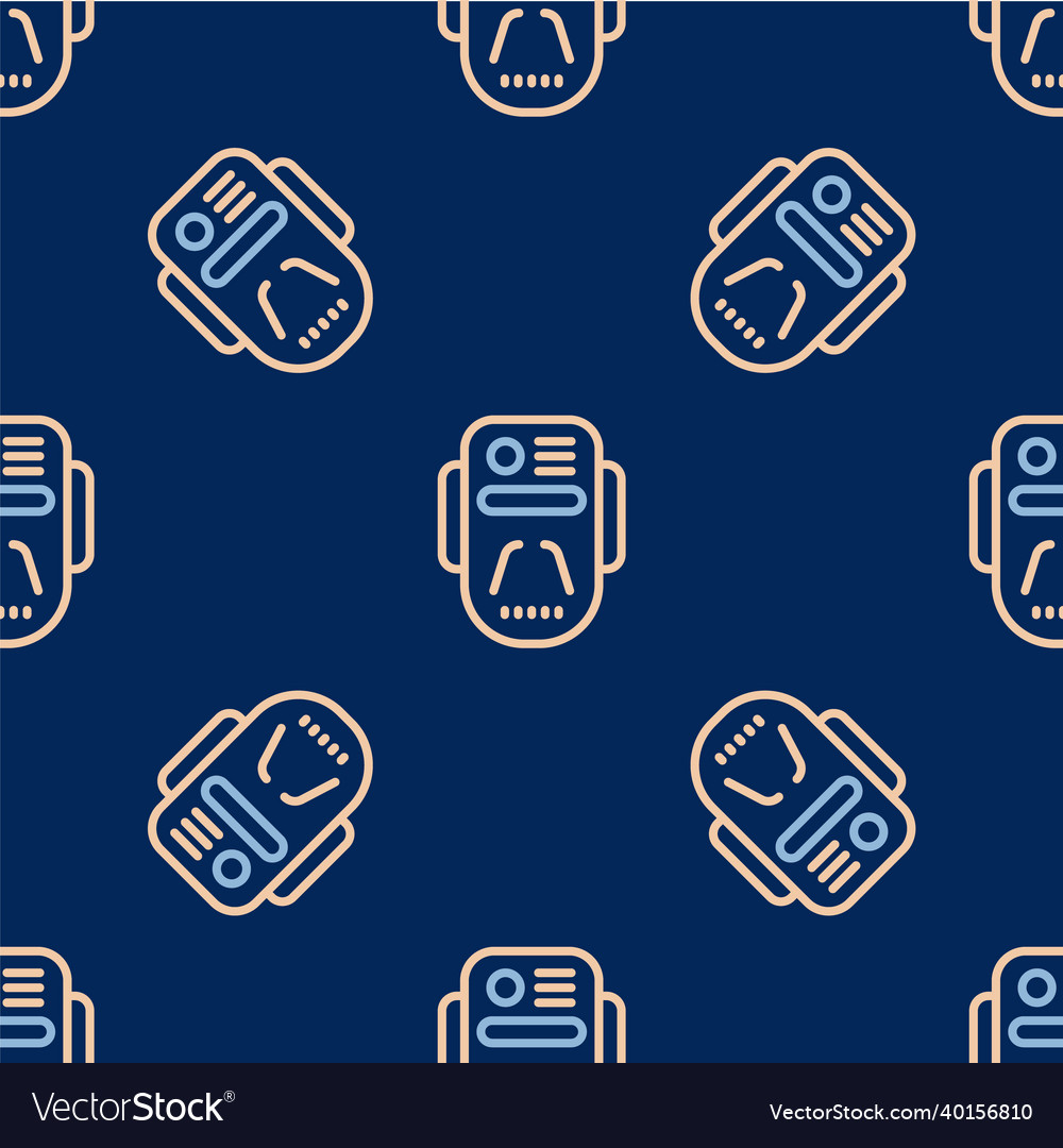 Line artificial intelligence robot icon isolated Vector Image Line artificial intelligence robot icon isolated Vector Image