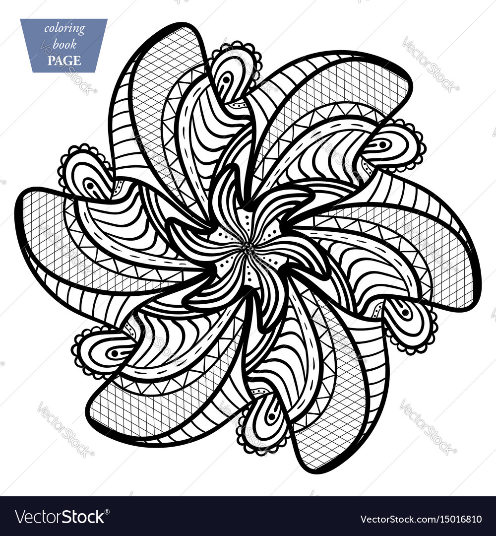 Mandala coloring page vintage decorative Vector Image