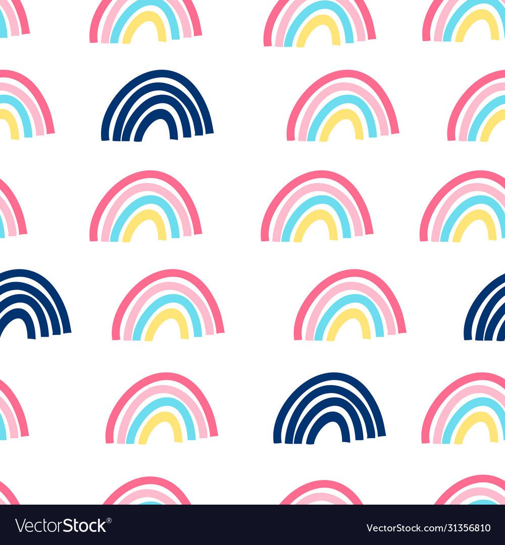 Rainbow seamless pattern Royalty Free Vector Image