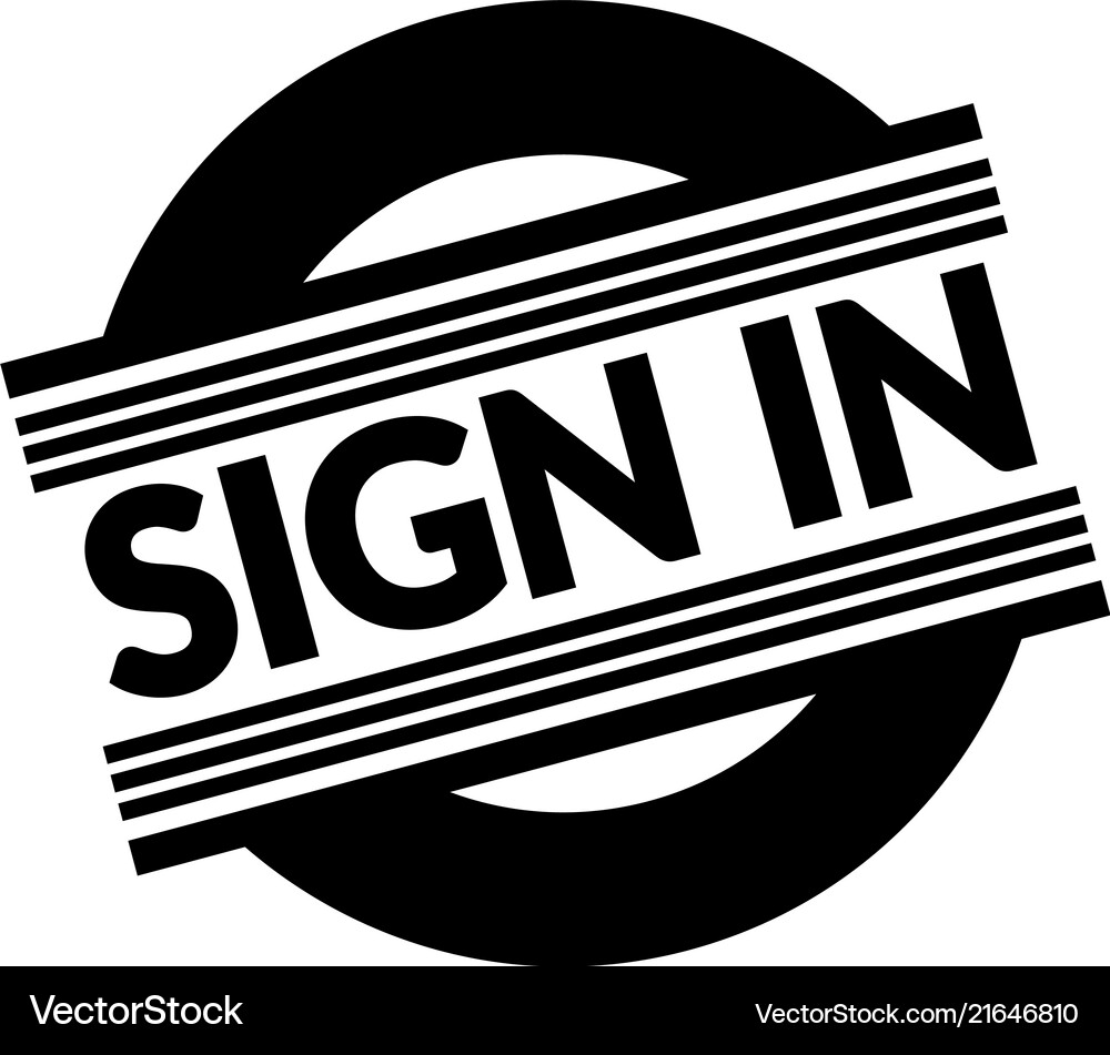 Sign in stamp on white Royalty Free Vector Image