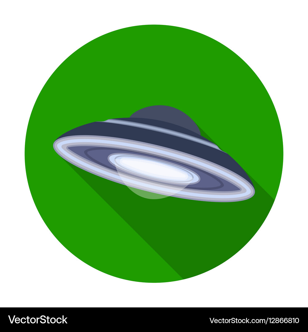 Ufo icon in flat style isolated on white Vector Image