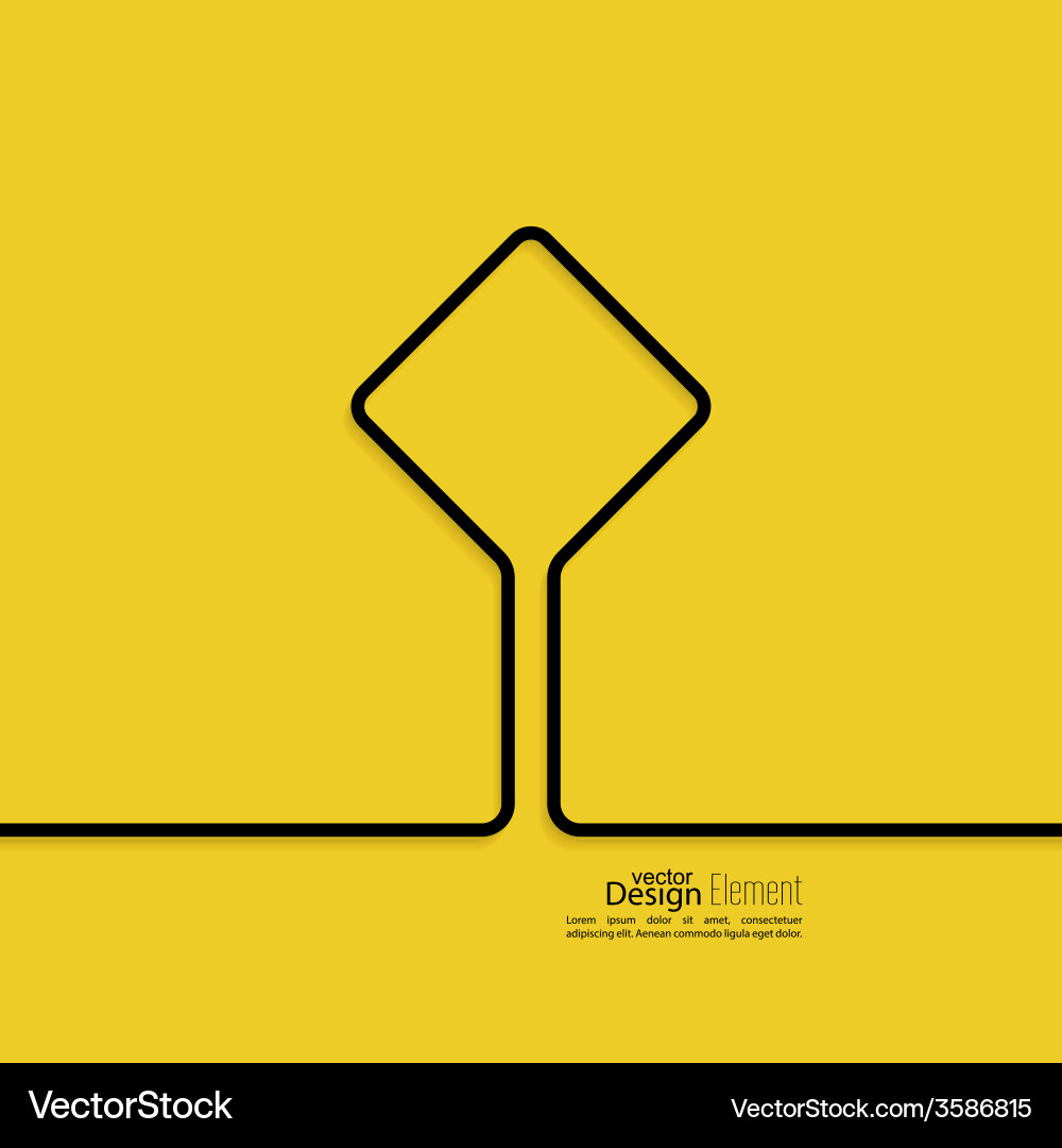 Abstract yellow background with black signs Vector Image