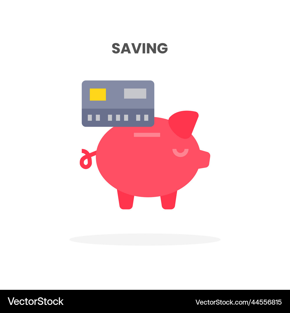 Credit card saving flat icon Royalty Free Vector Image