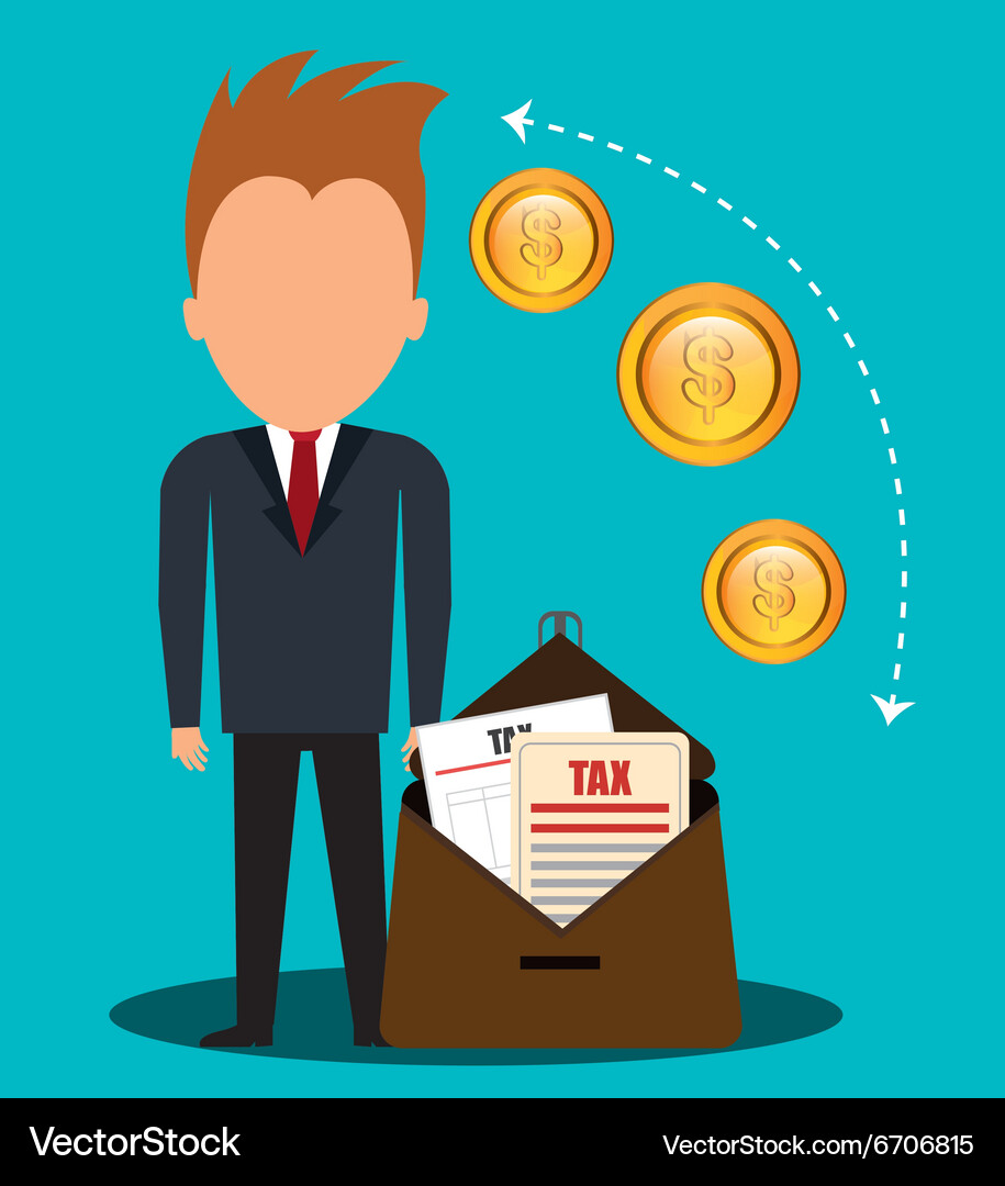 Government taxes payment Royalty Free Vector Image