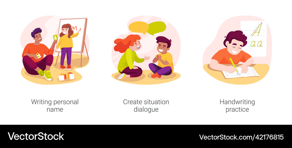 Language skills isolated cartoon Royalty Free Vector Image