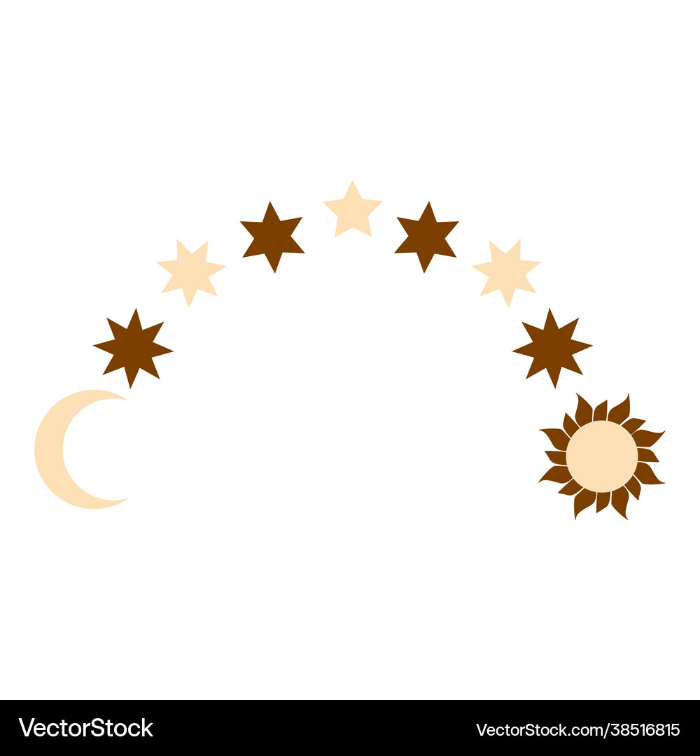 Magic stars outline icon bright simple line Vector Image