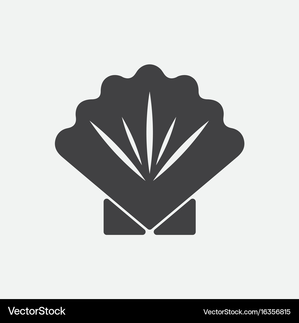 Scallop sea shell sketch style realistic Vector Image