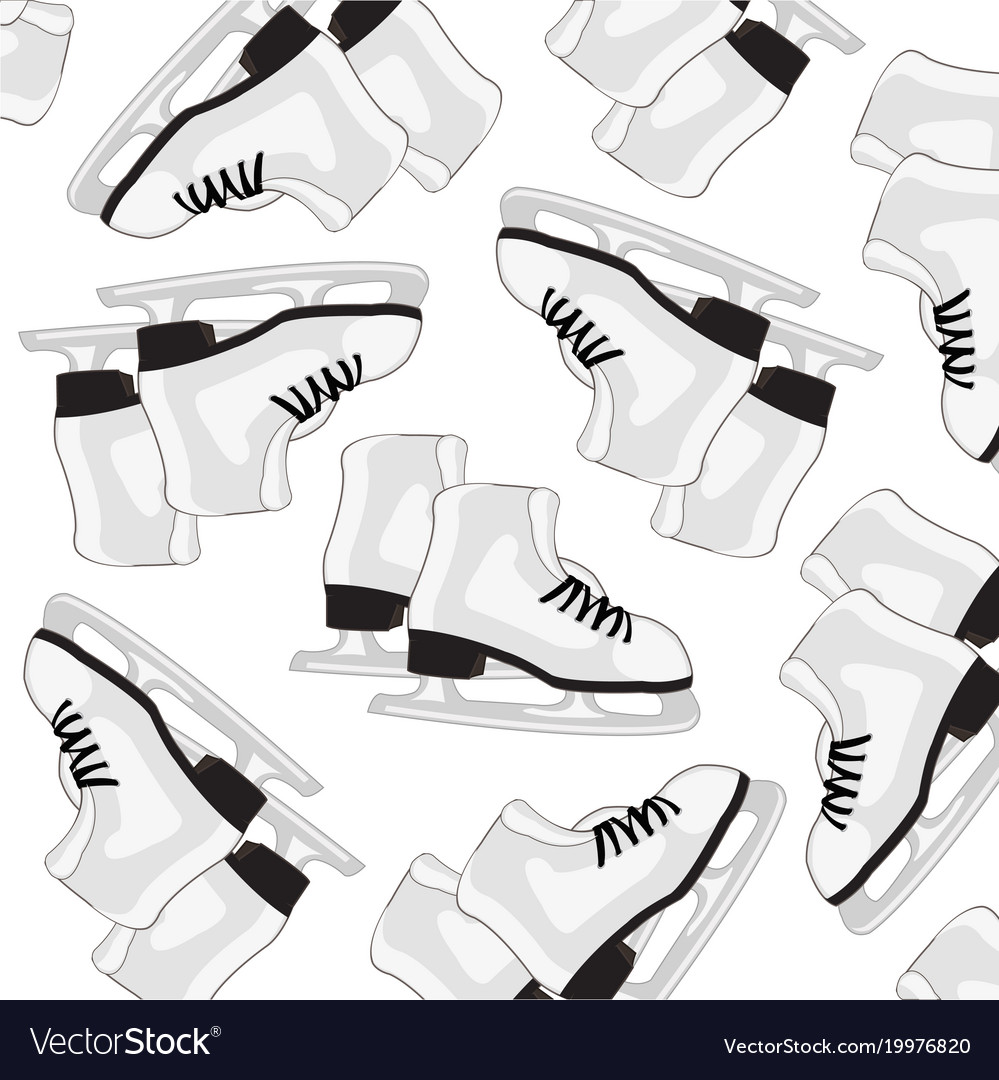 Atheletic skates pattern Royalty Free Vector Image