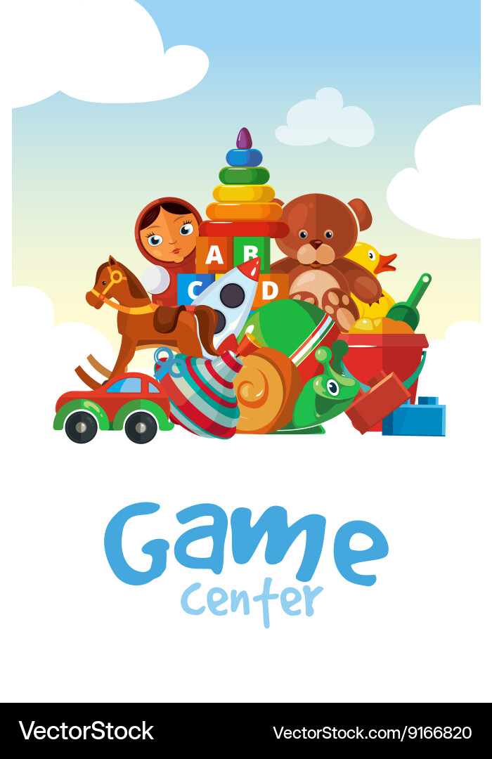Board for the children game center Royalty Free Vector Image
