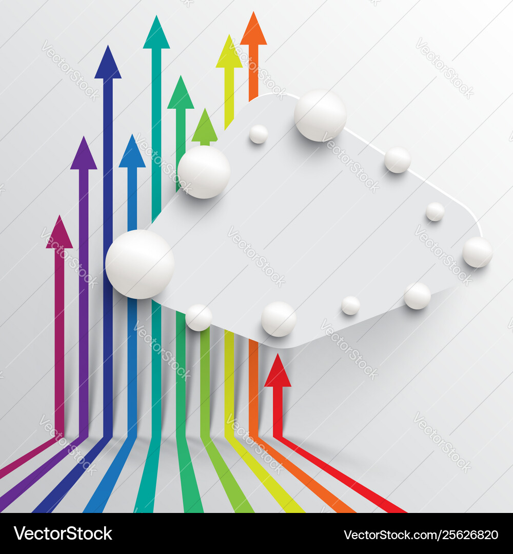 Colorful and clean template with arrows Royalty Free Vector