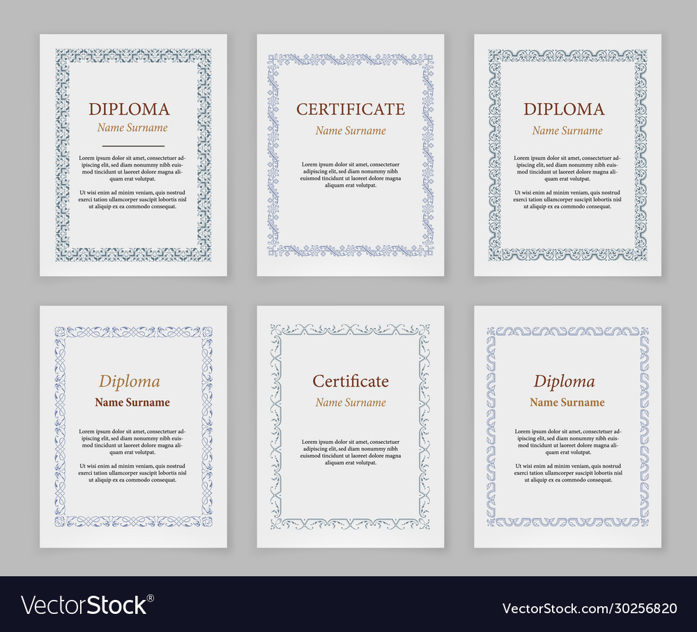 Decorative frames and borders Royalty Free Vector Image