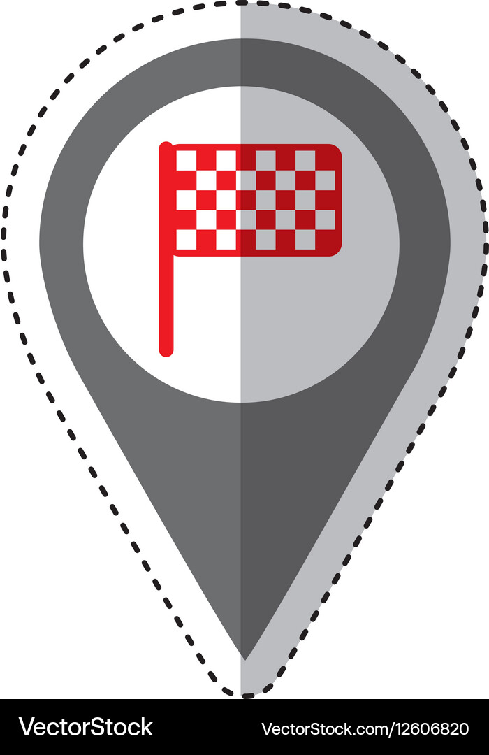 Finish flag isolated icon Royalty Free Vector Image