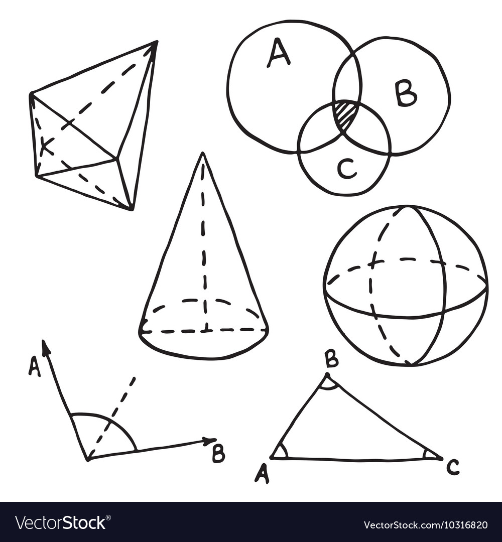 Geometric Doodle - Math Sketch Royalty Free Vector Image