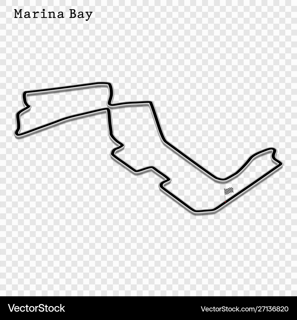 Grand prix race track Royalty Free Vector Image