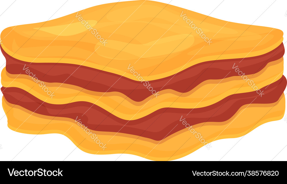 Lasagne icon cartoon lasagna dish Royalty Free Vector Image