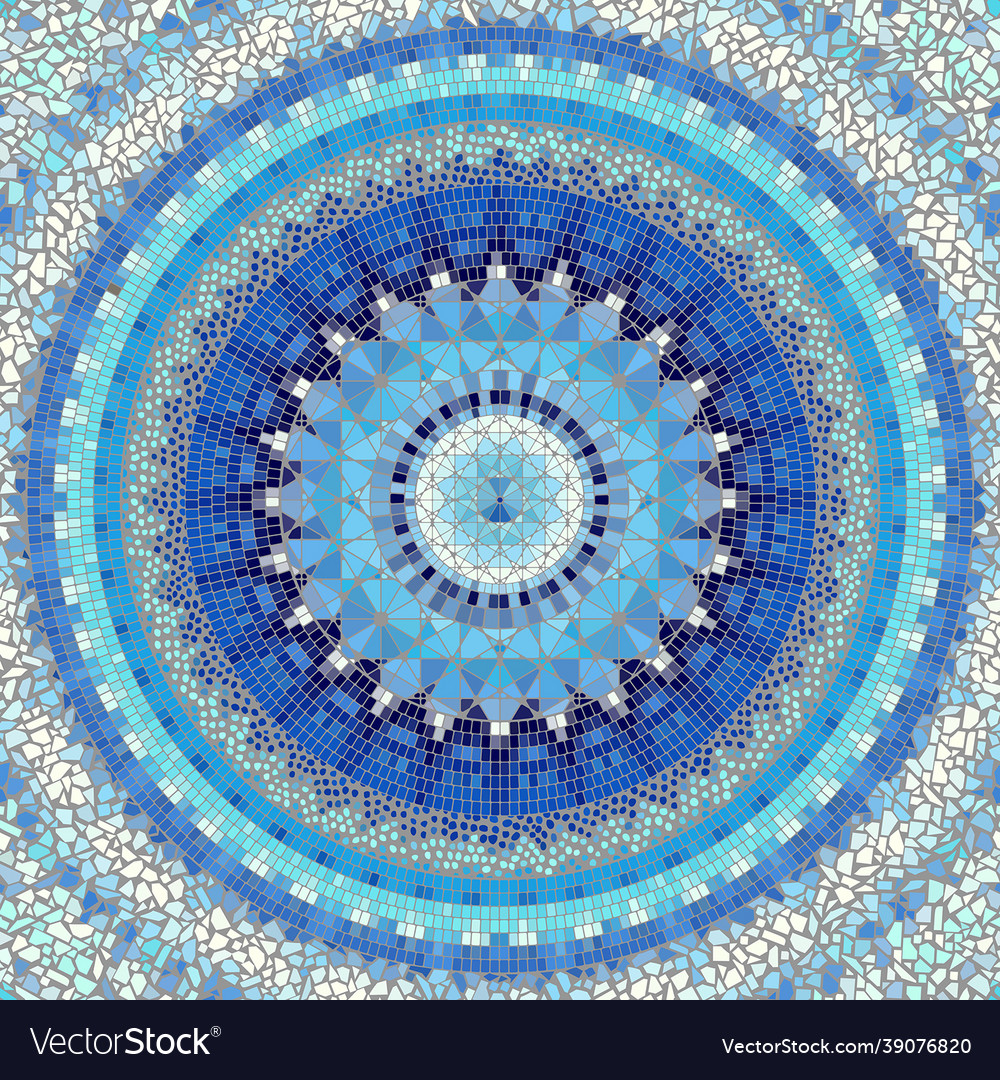 Seamless mosaic art pattern background Royalty Free Vector