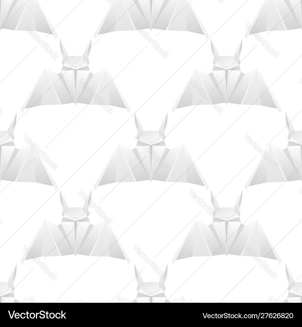 Seamless texture with white paper bats in a row Vector Image