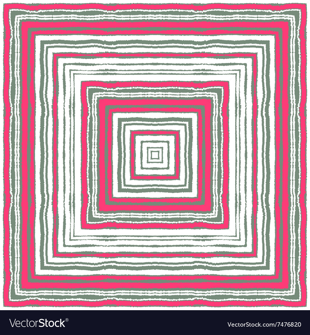 Striped rectangle ornamental pattern Square Vector Image