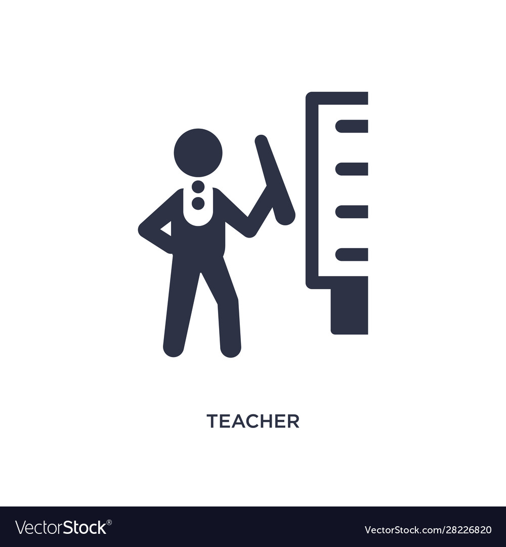 Teacher icon on white background simple element Vector Image