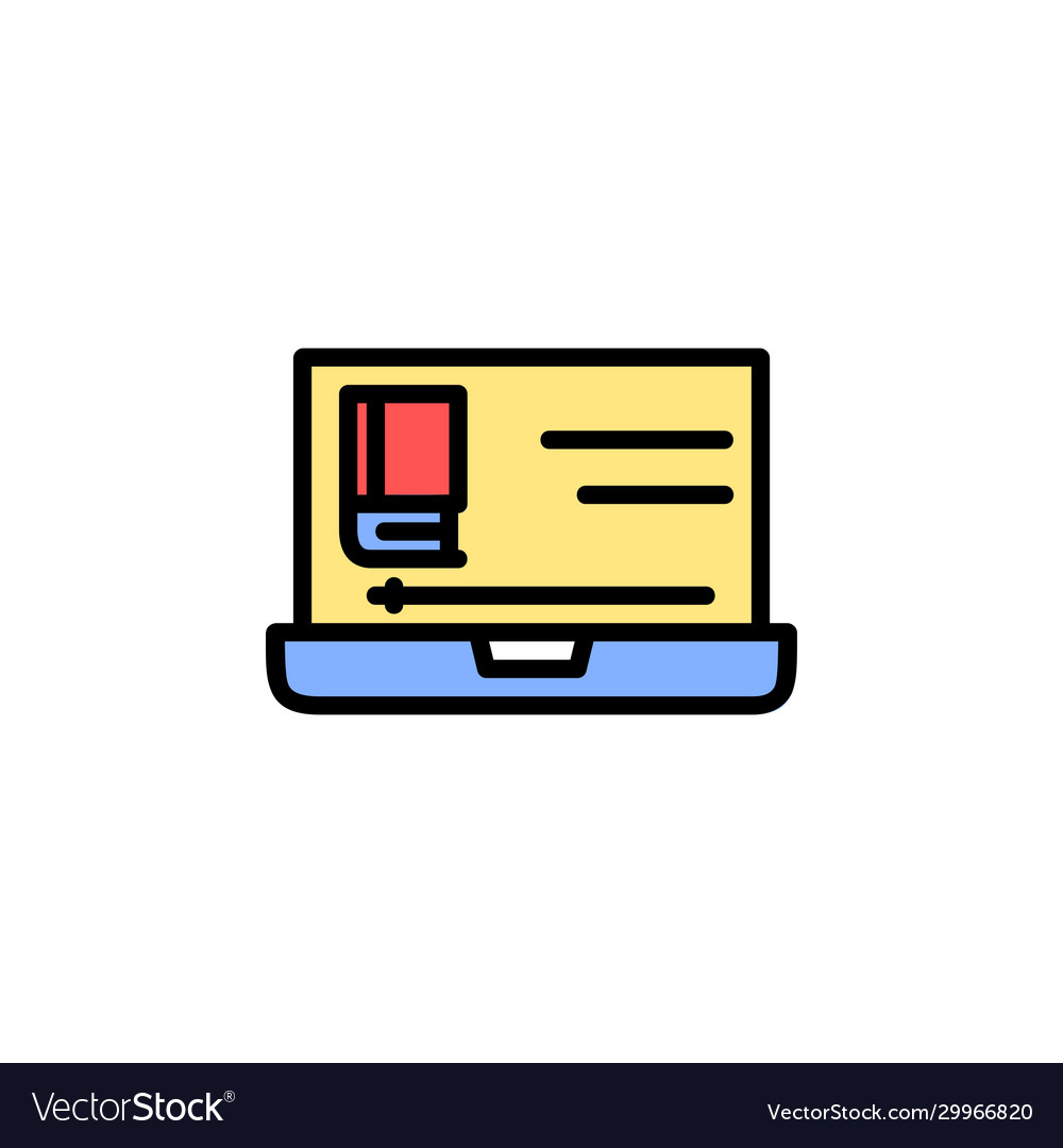Video tutorial icon online learning icon perfect Vector Image