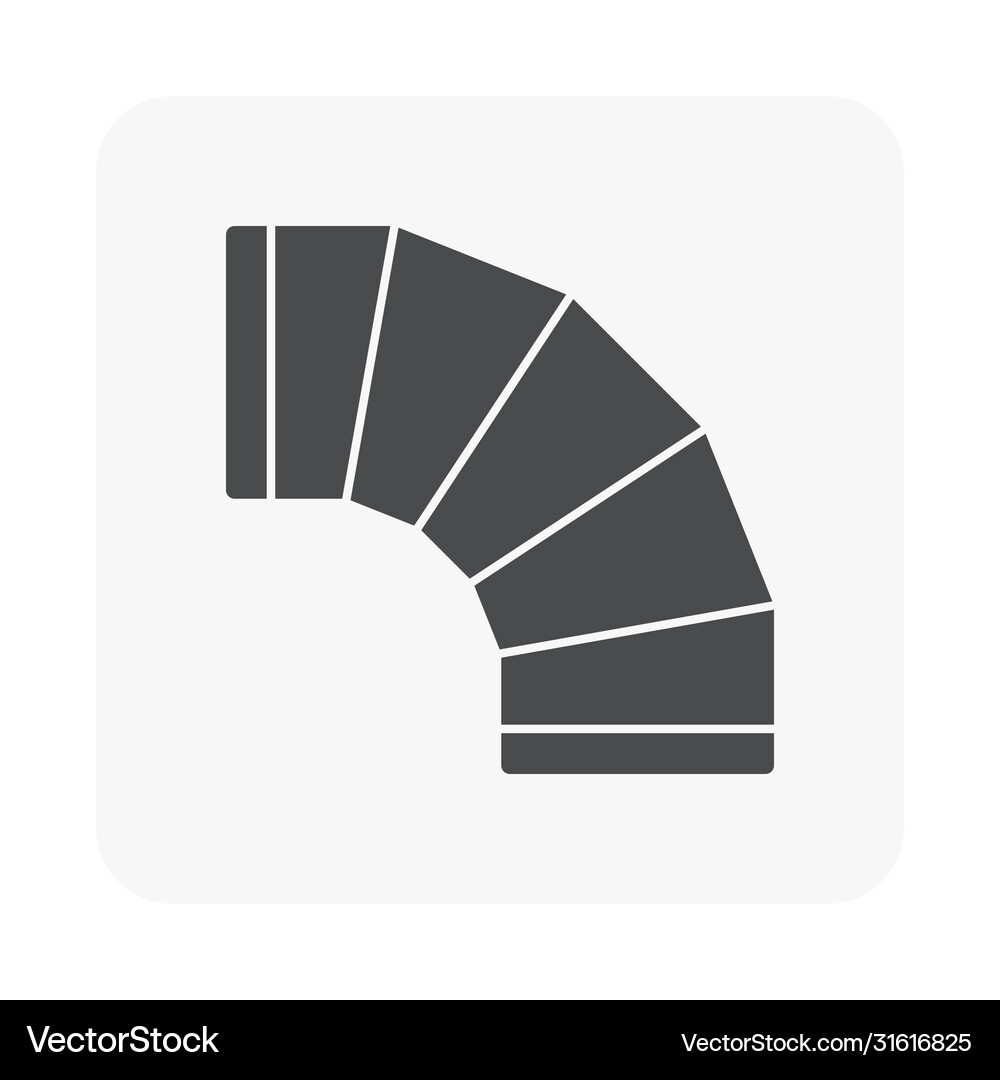 Air duct pipe icon for hvac system Royalty Free Vector Image
