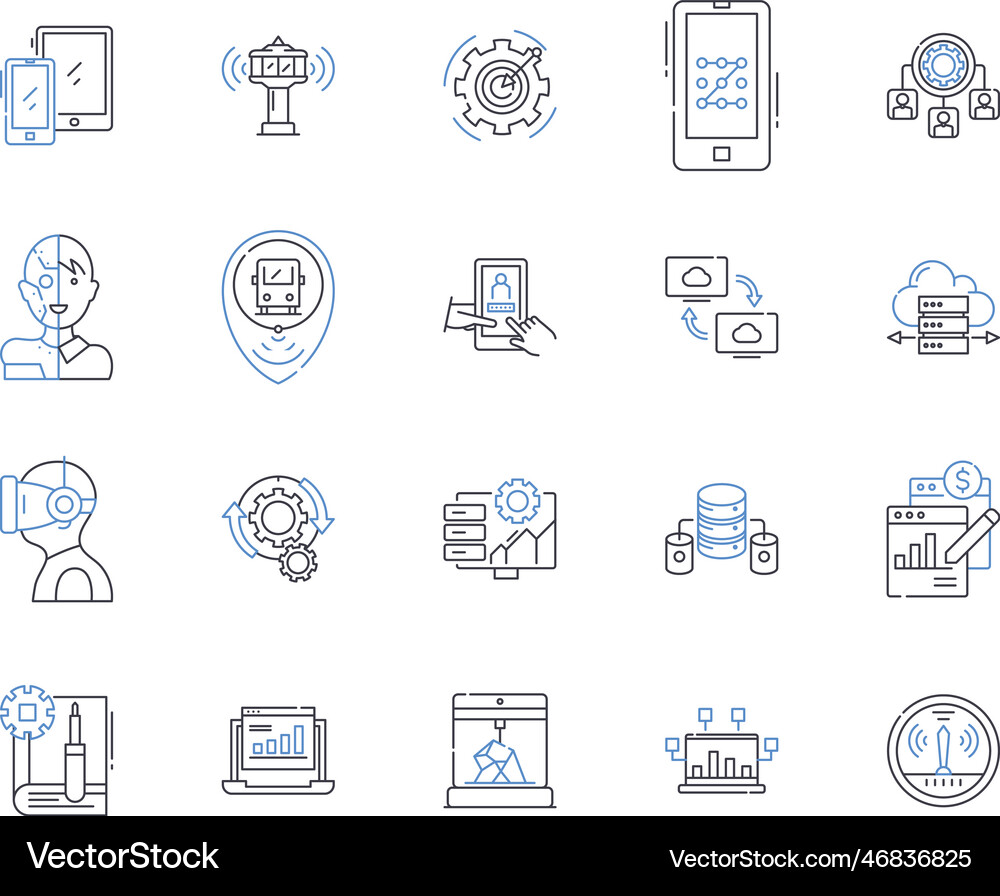 Energy efficiency line icons collection Royalty Free Vector