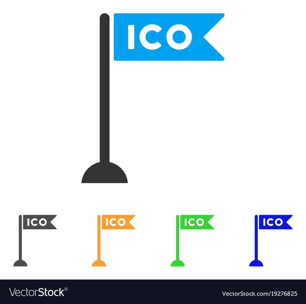 Ico flag marker icon Royalty Free Vector Image
