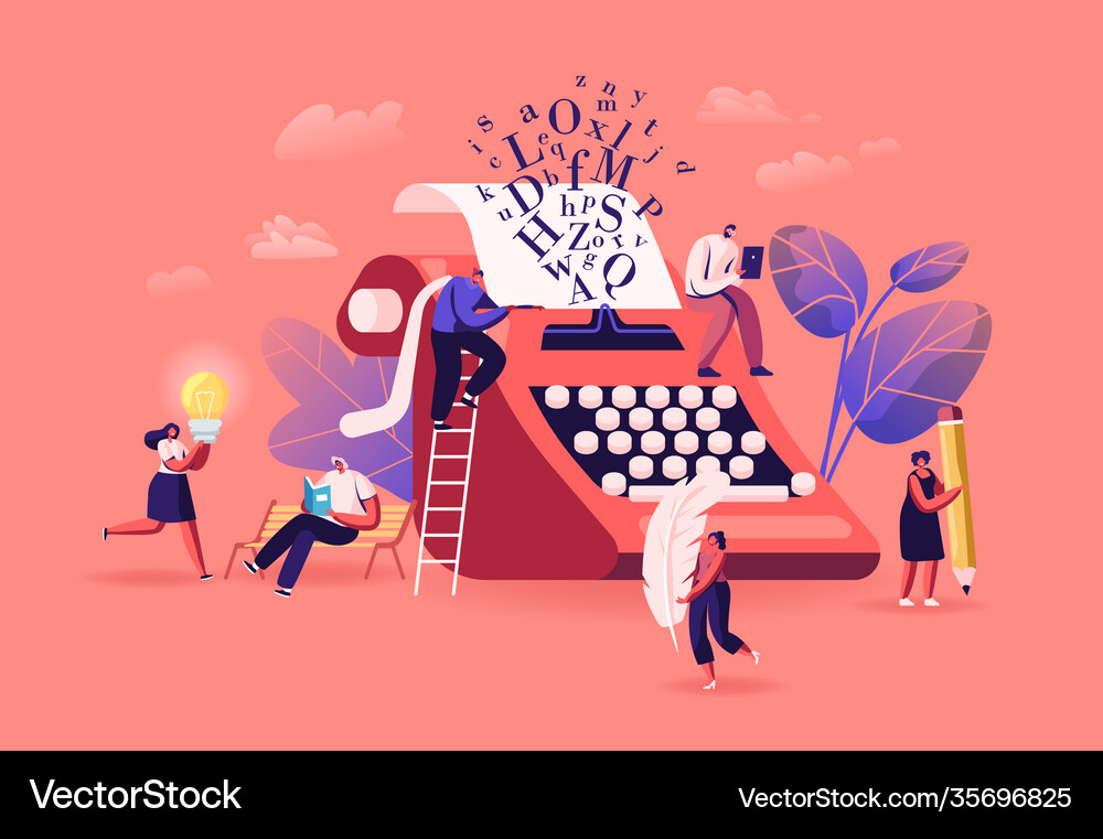 People enjoying narration reading literature Vector Image
