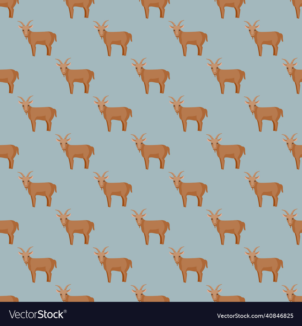 Seamless pattern of goat domestic animals Vector Image