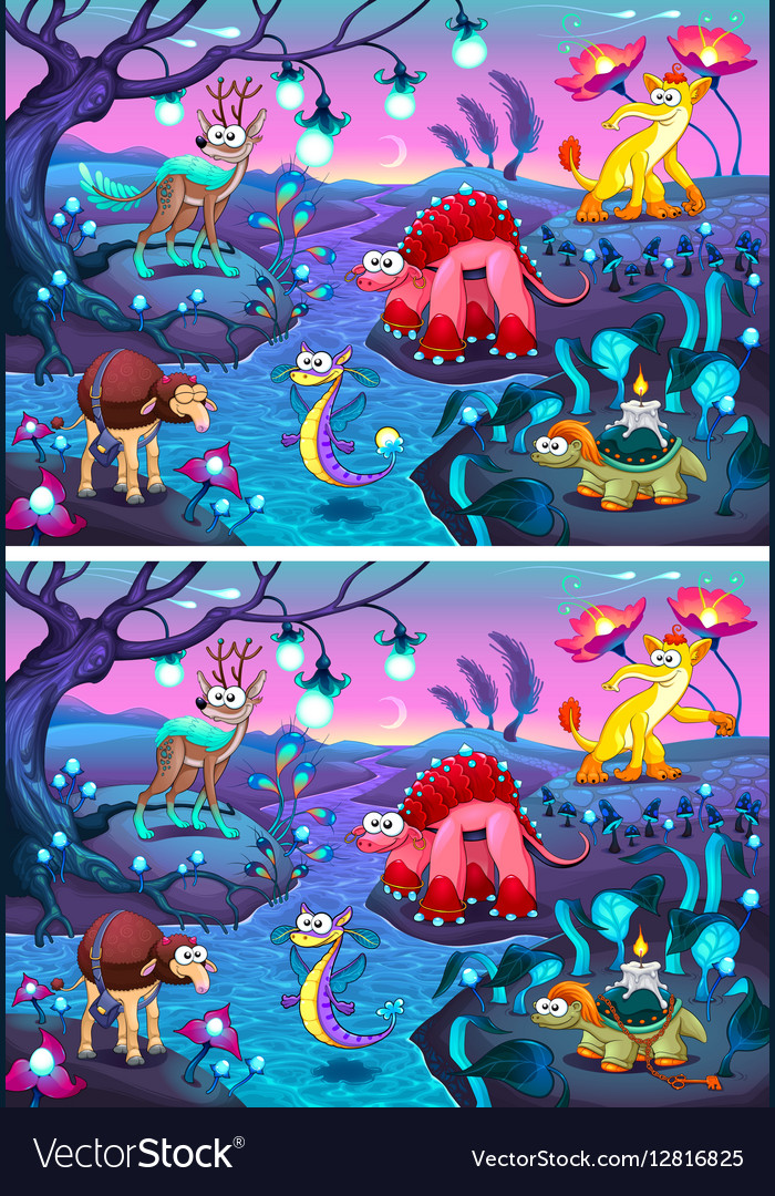 Spot the differences Royalty Free Vector Image