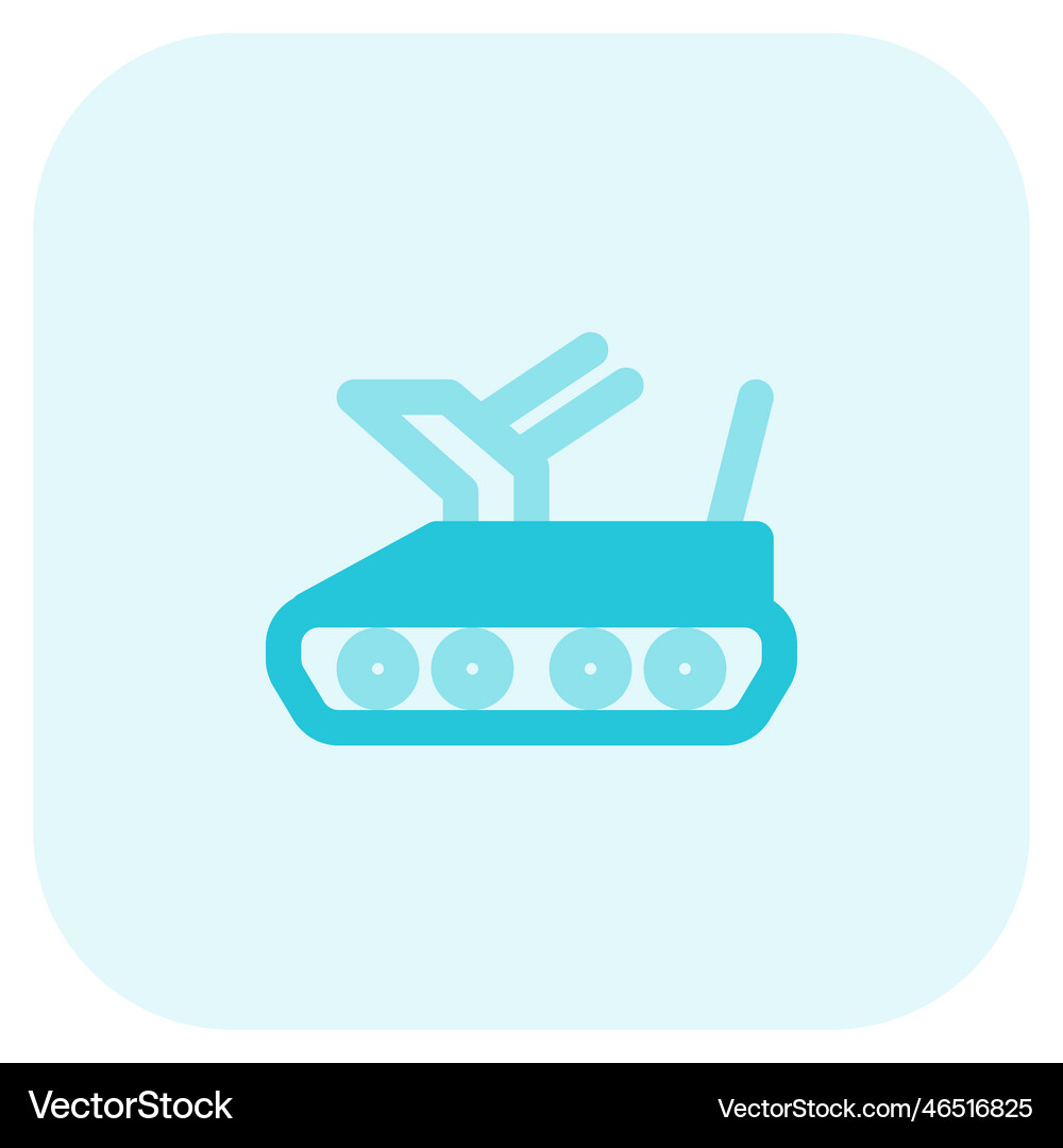 Triple barreled tank ready for wars Royalty Free Vector