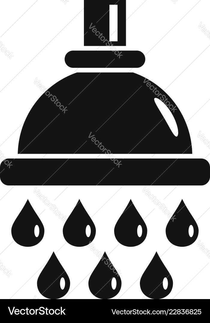Water drop wash icon simple style Royalty Free Vector Image