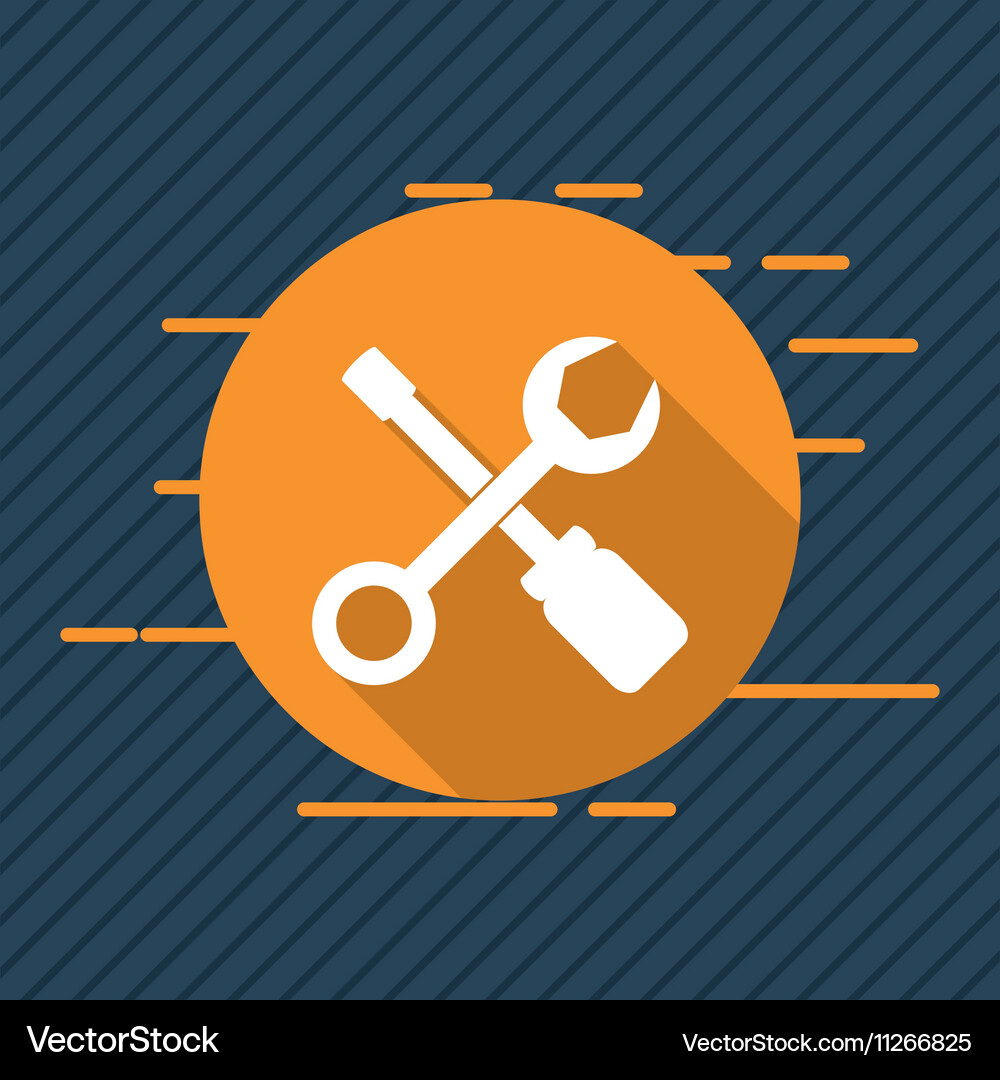 Wrench and screwdriver icons image Royalty Free Vector Image