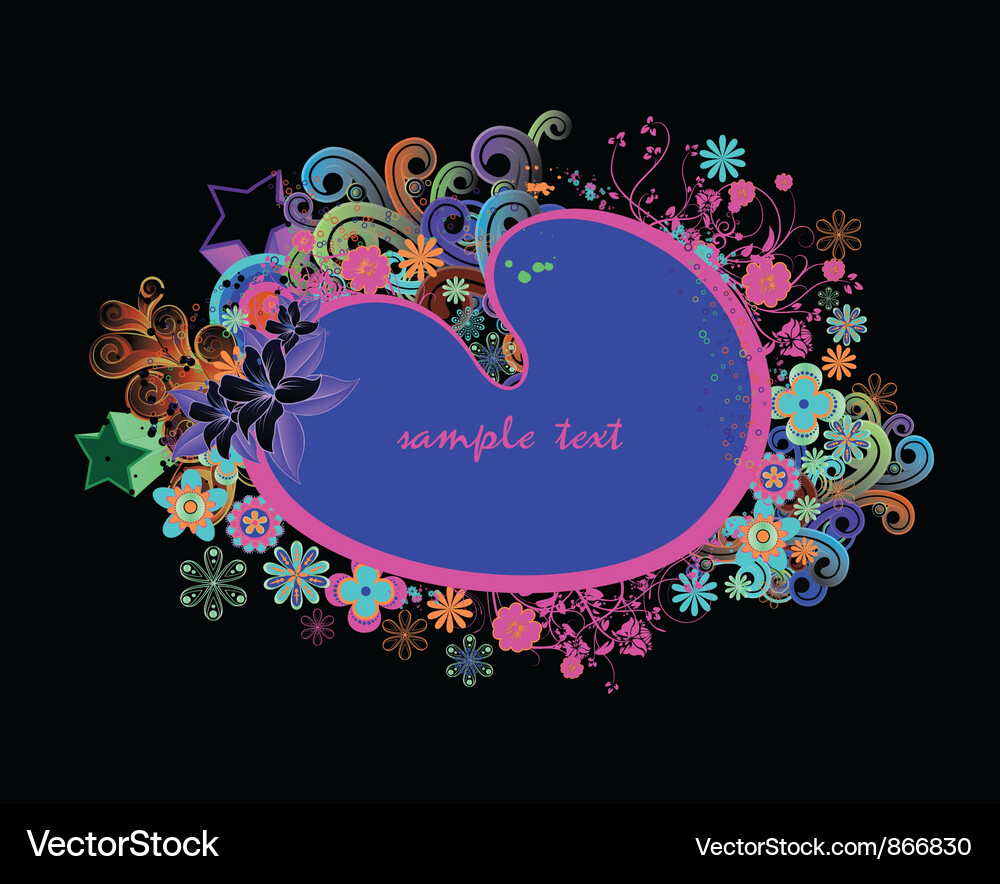Abstract floral frame Royalty Free Vector Image