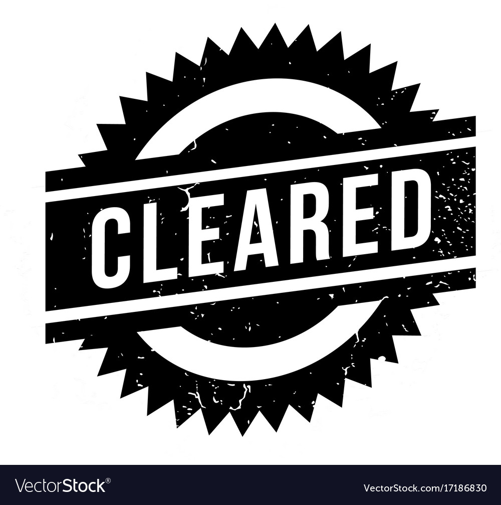 Cleared rubber stamp Royalty Free Vector Image
