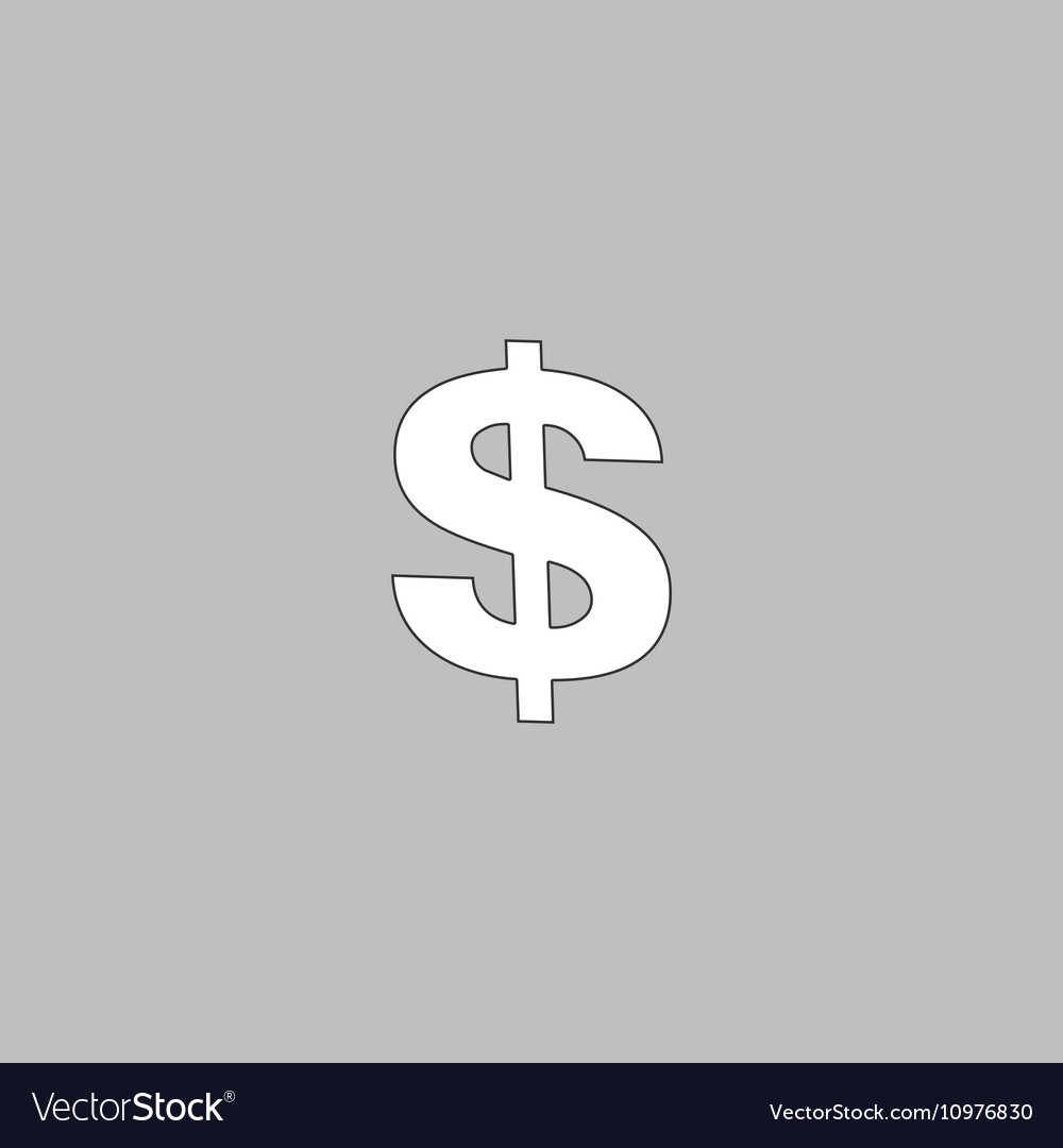 Dollar computer symbol Royalty Free Vector Image