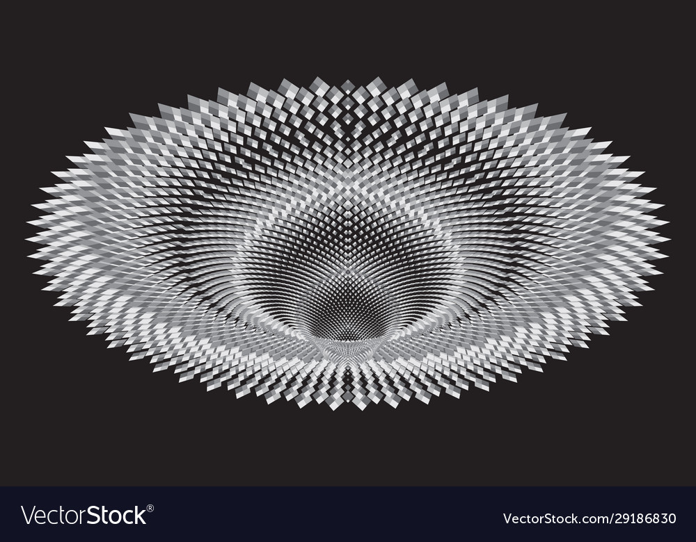 Dotted halftone spiral pattern or texture Vector Image